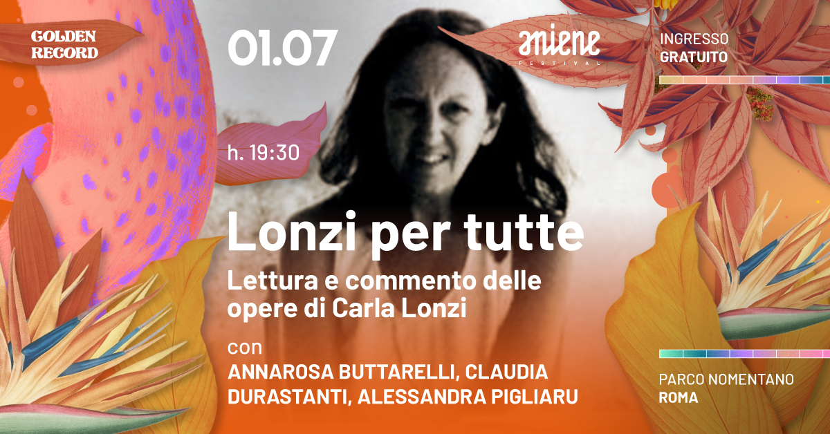 Lonzi per tutte. Lettura e commento delle opere di Carla Lonzi - GCC